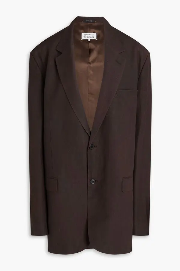 MAISON MARGIELA Oversized Wool And Linen-blend Blazer