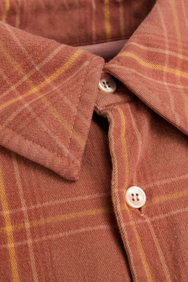 MAISON MARGIELA Oversized Checked Cotton-flannel Shirt - Brick