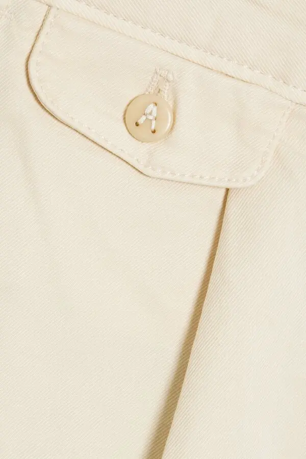 ALEX MILL Cropped Cottonblend Twill Chinos - Cream
