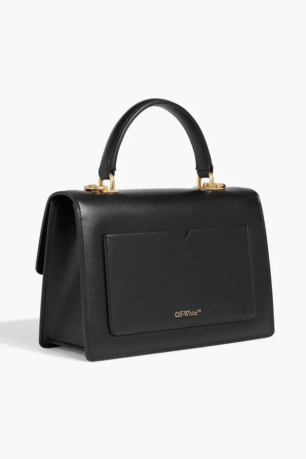 Off-White Jitney 1.4 Leather Tote - Black