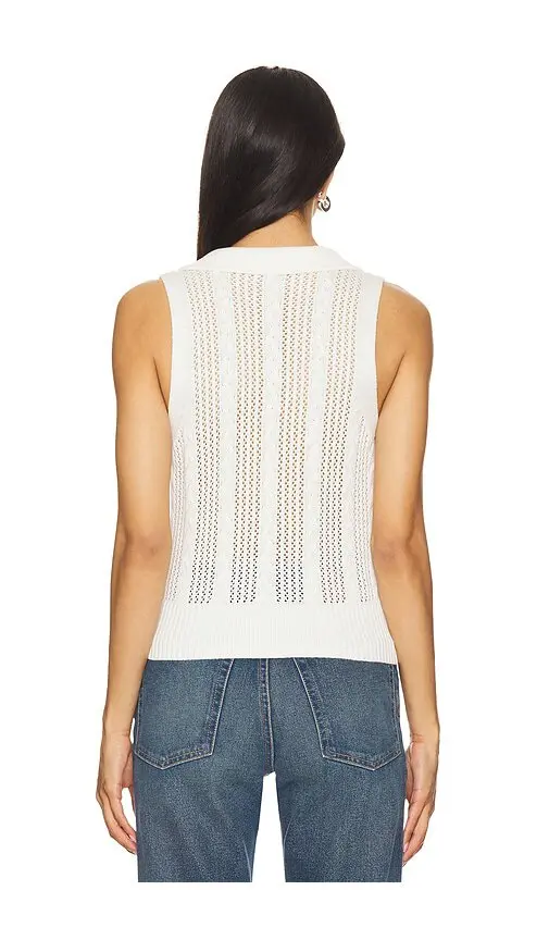 Central Park West Sienna Sleeveless Cable Vest