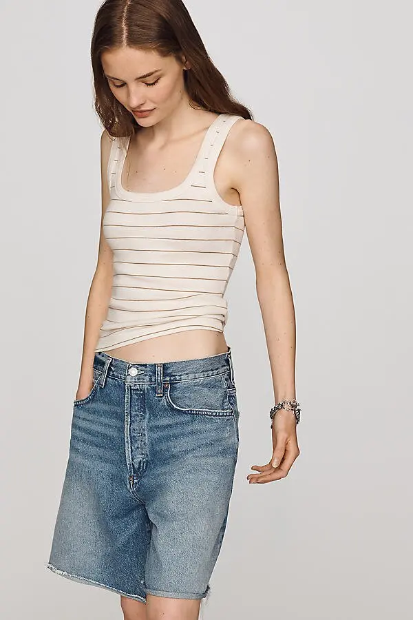 AGOLDE Indra Denim Bermuda Shorts - Journal