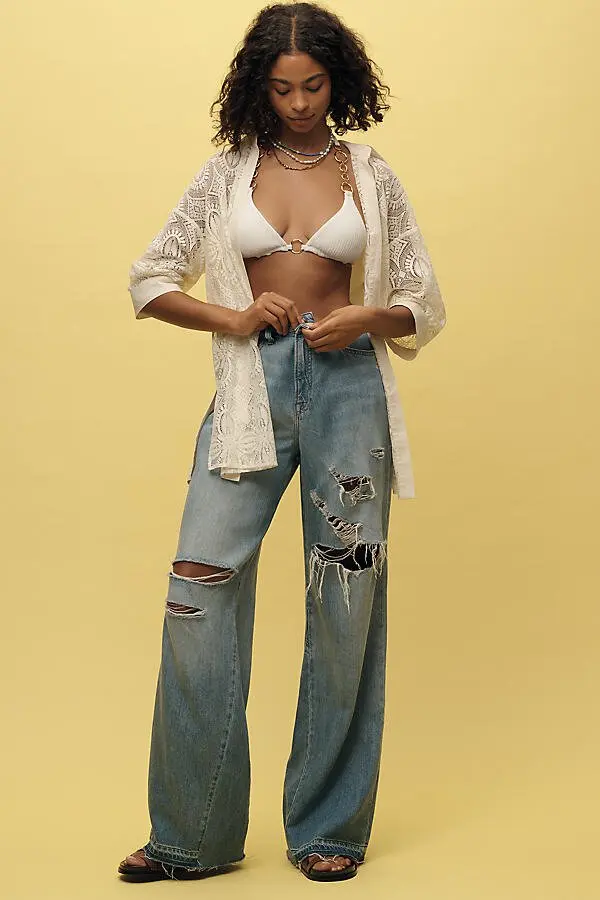 Good American High-rise Wide-leg Jeans