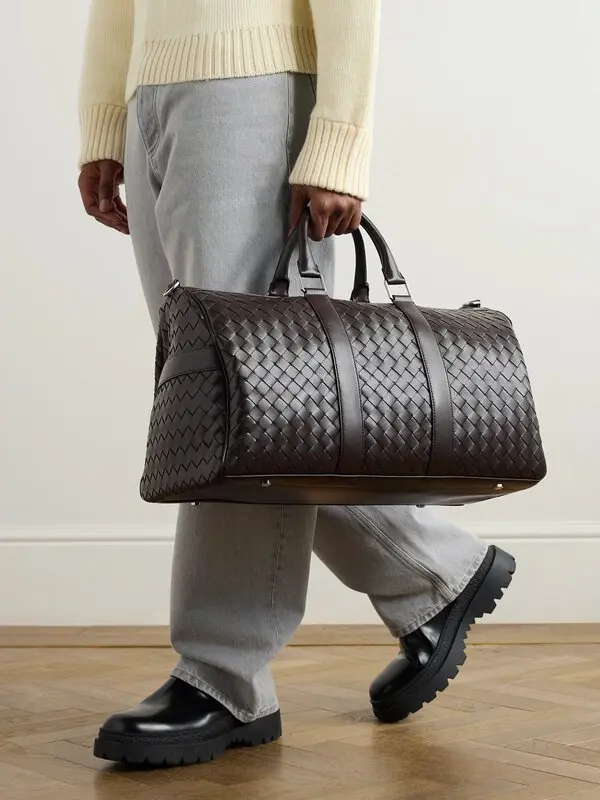 Bottega Veneta Intrecciato Leather Weekend Bag