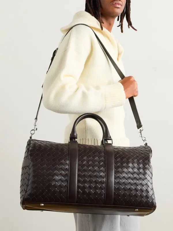 Bottega Veneta Intrecciato Leather Weekend Bag