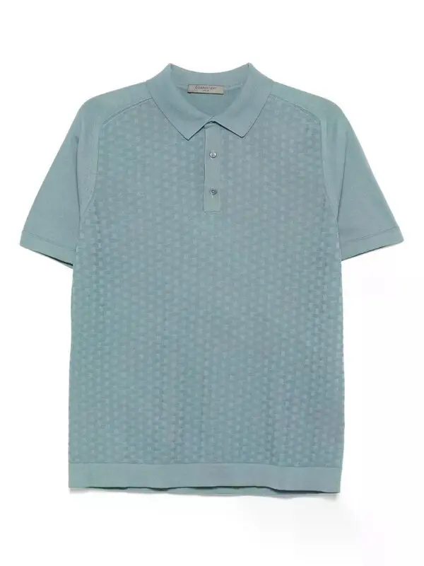 Corneliani Knit Polo Shirt - Blue