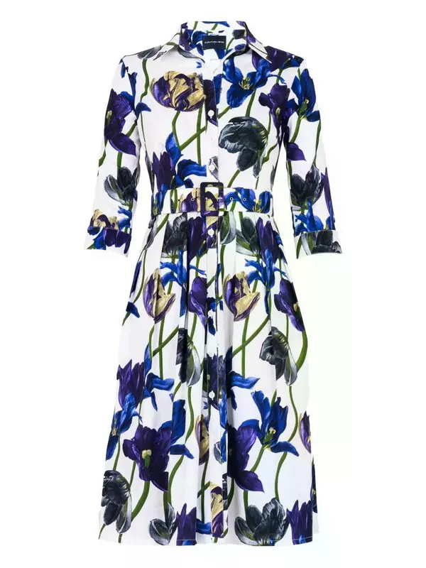 Samantha Sung Audrey Floral Print Dress - White