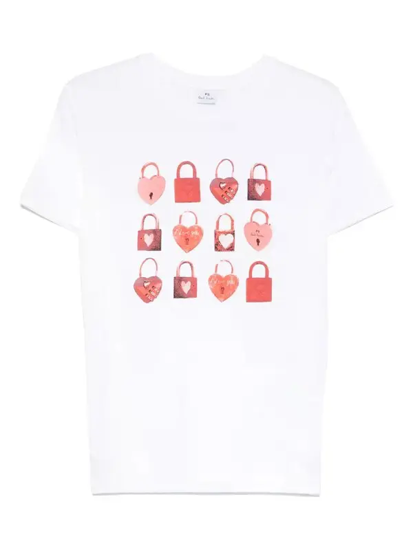 Paul Smith Heart Padlock T-shirt - White
