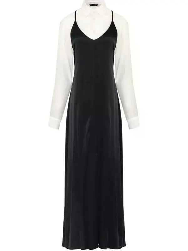 Uma Raquel Davidowicz Layered-Design Midi Dress Black 40