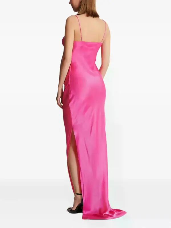 Balmain Draped Satin Gown