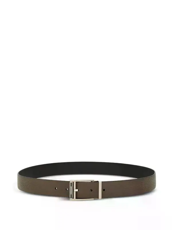 FERRAGAMO Reversible Leather Belt - Brown