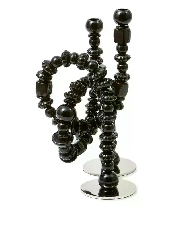 POLSPOTTEN Beads Candle Holder - Black