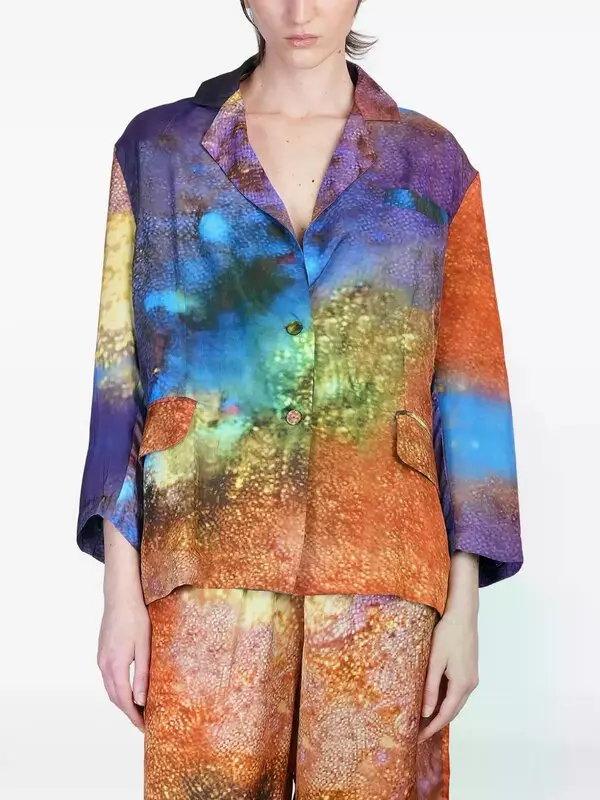 YAVI Abstract-print Blazer