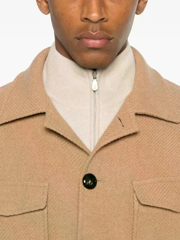 Tagliatore Wool Jacket - Brown