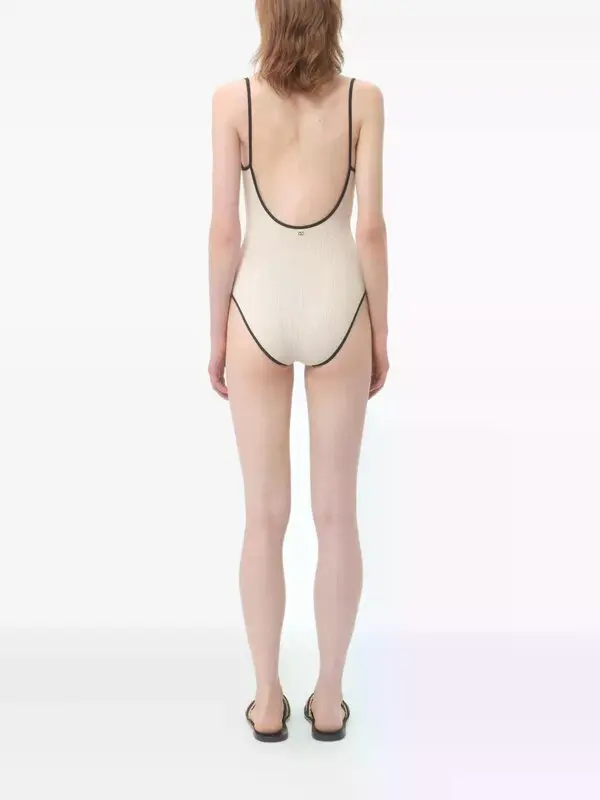 Valentino Garavani Lycra Piqué Swimsuit - Neutrals