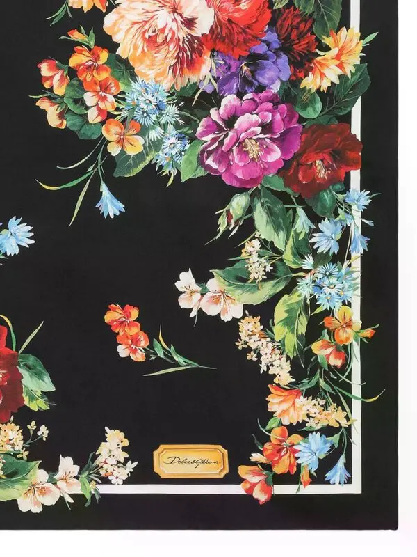 Dolce & Gabbana Silk Scarf - Black
