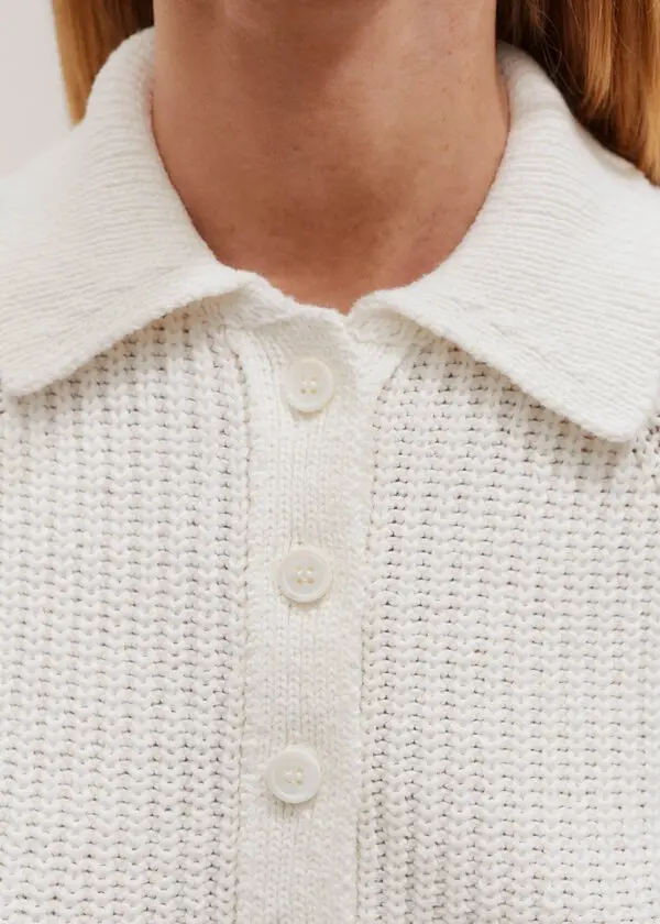 ME+EM Collared Button-front Jumper