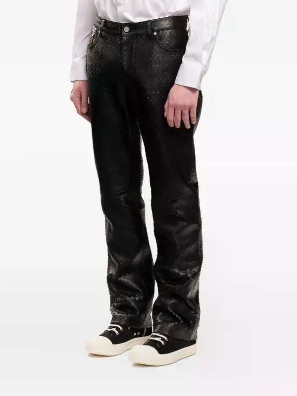 Helmut Lang Leather Worker Pants - Black