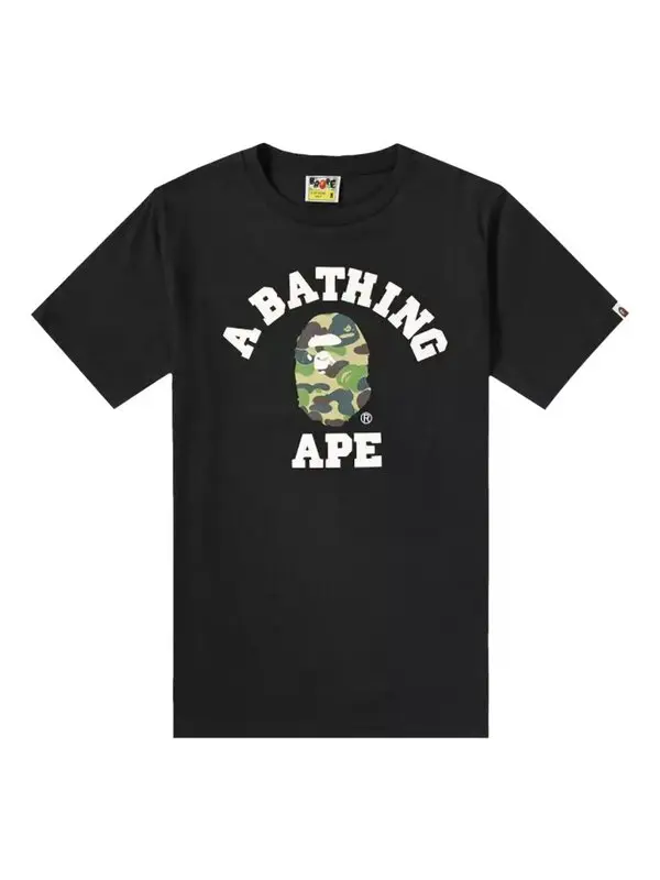 A BATHING APE Abc Camo College /green T-shirt - Black