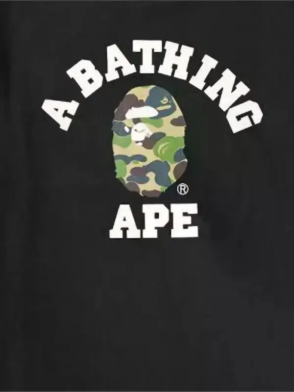 A BATHING APE Abc Camo College /green T-shirt - Black