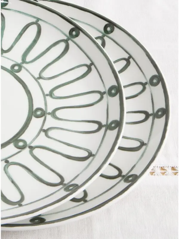 Themis Z Kyma Painted Porcelain Dinner Plate