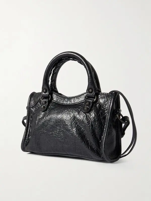 Balenciaga Le City Nano Textured-leather Tote - Black