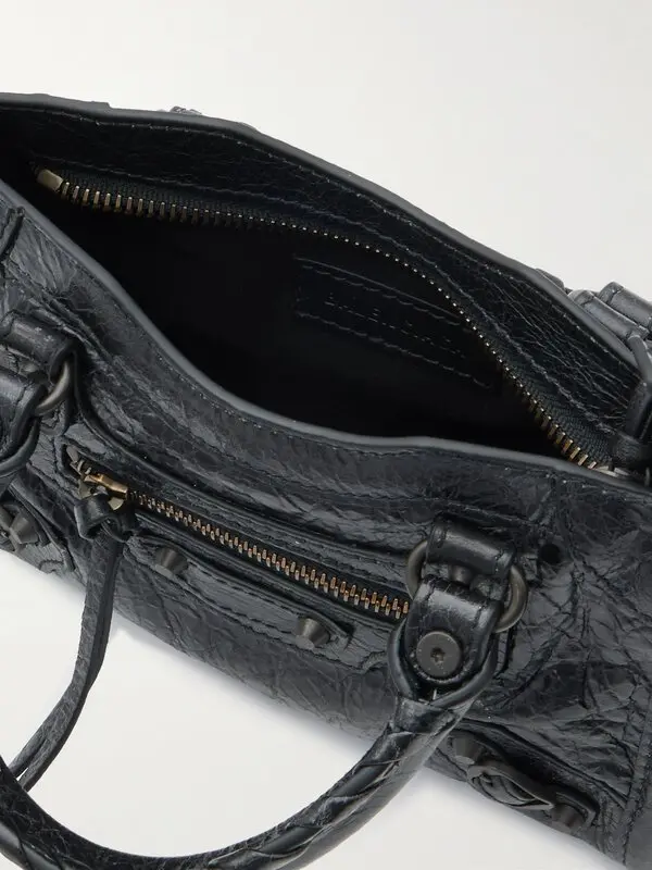 Balenciaga Le City Nano Textured-leather Tote - Black