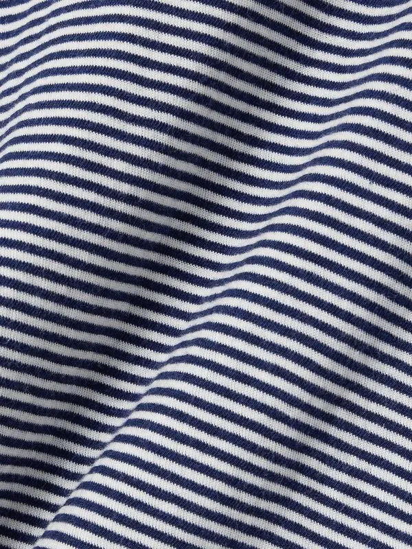 NILI LOTAN Lana Striped Cotton-jersey T-shirt - Blue