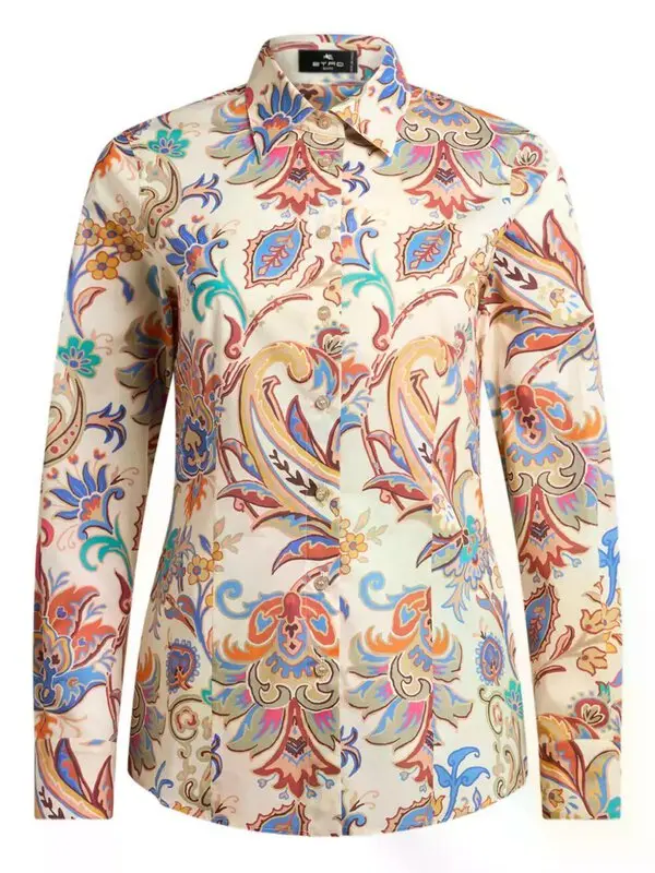 Etro Floral-print Poplin Shirt