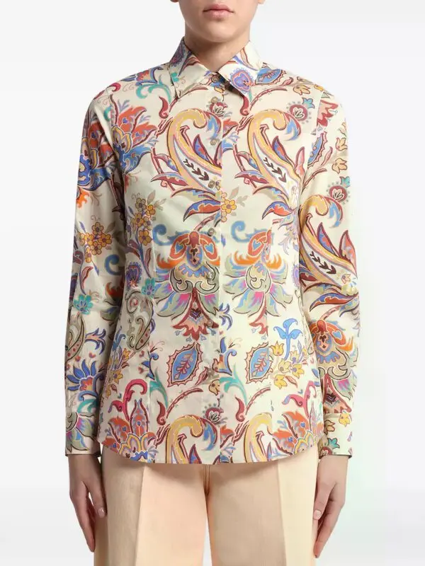 Etro Floral-print Poplin Shirt