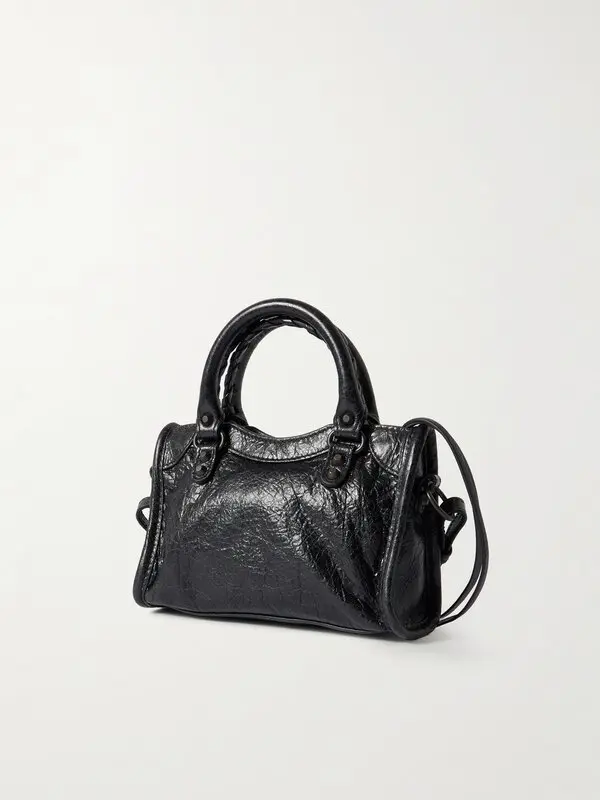Balenciaga Le City Nano Textured-leather Tote - Black