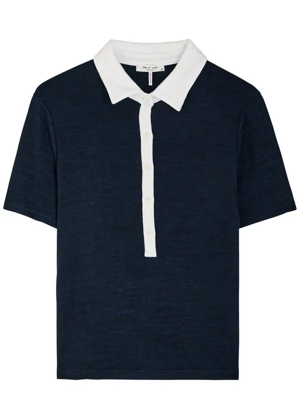 Rag & Bone Stretch-knit Polo Top