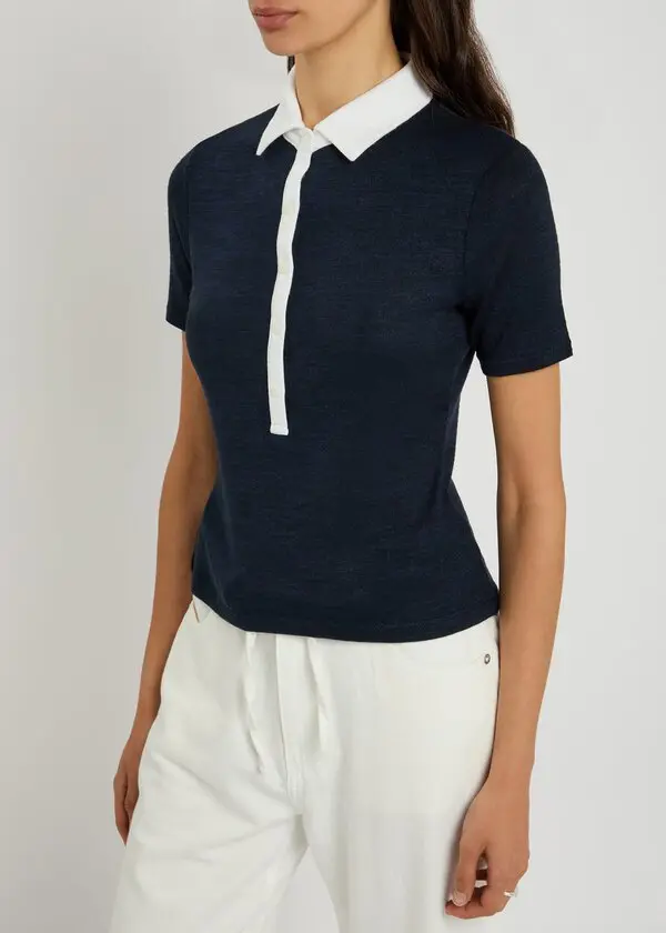 Rag & Bone Stretch-knit Polo Top