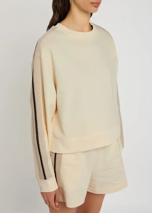 Moncler Panelled Cotton Sweatshirt - Ivory