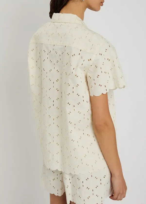 Moncler Embroidered Cotton-blend Shirt