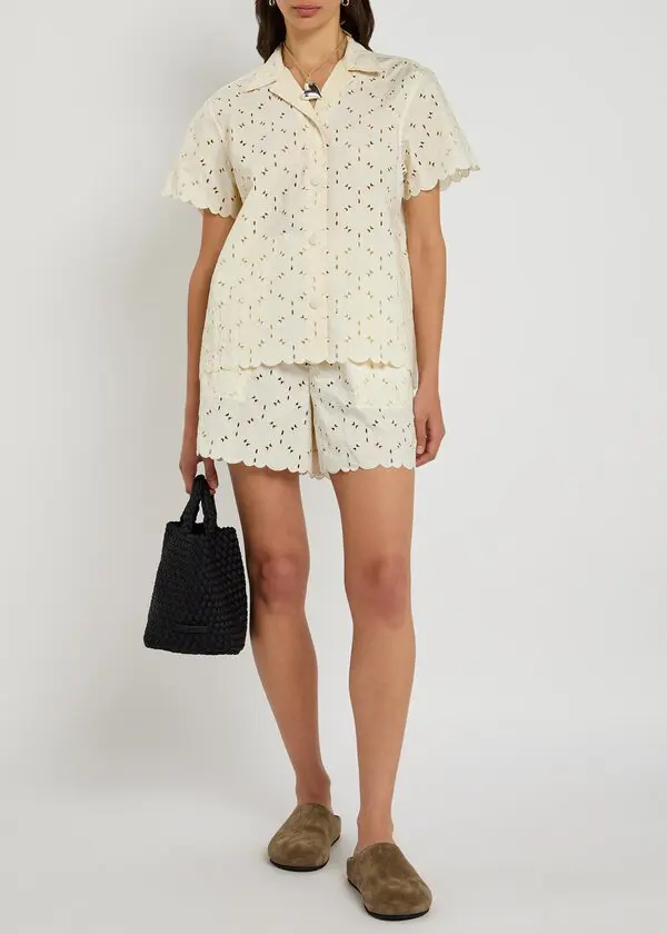 Moncler Embroidered Cotton-blend Shirt