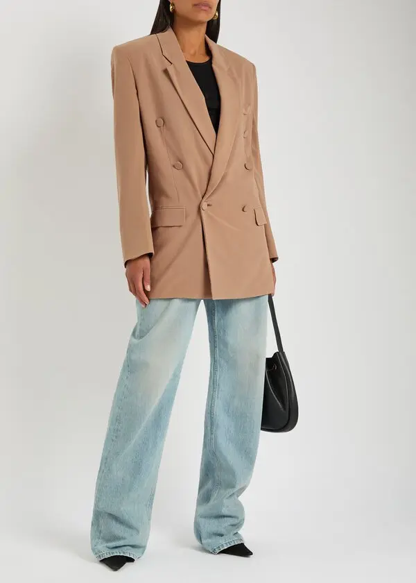 Saint Laurent Oversized Silk-chiffon Blazer