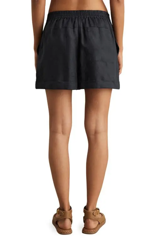 REISS Cara Linen Drawstring Shorts