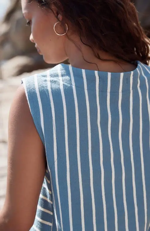 NEXT Stripe Sleeveless Cotton Terry Top