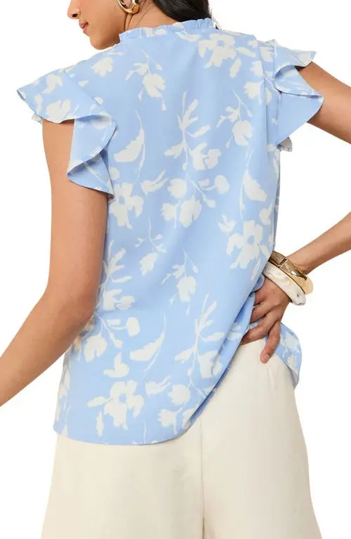 FRIENDS LIKE THESE Floral Flutter Sleeve Top