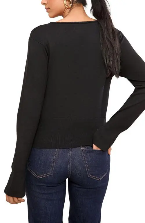 FRIENDS LIKE THESE Tie Front V-neck Cardigan