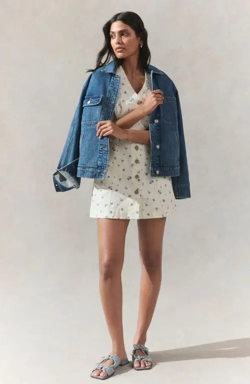 NEXT Floral Denim Mini Dress