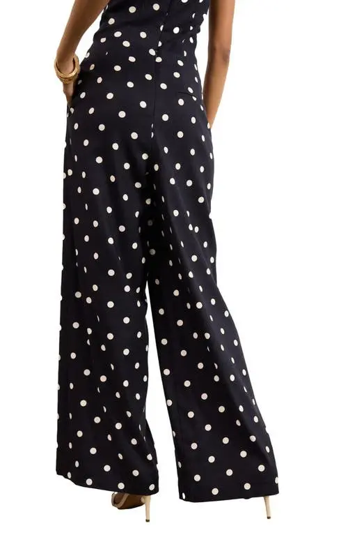 NEXT Textured Spot Wide Leg Trousers