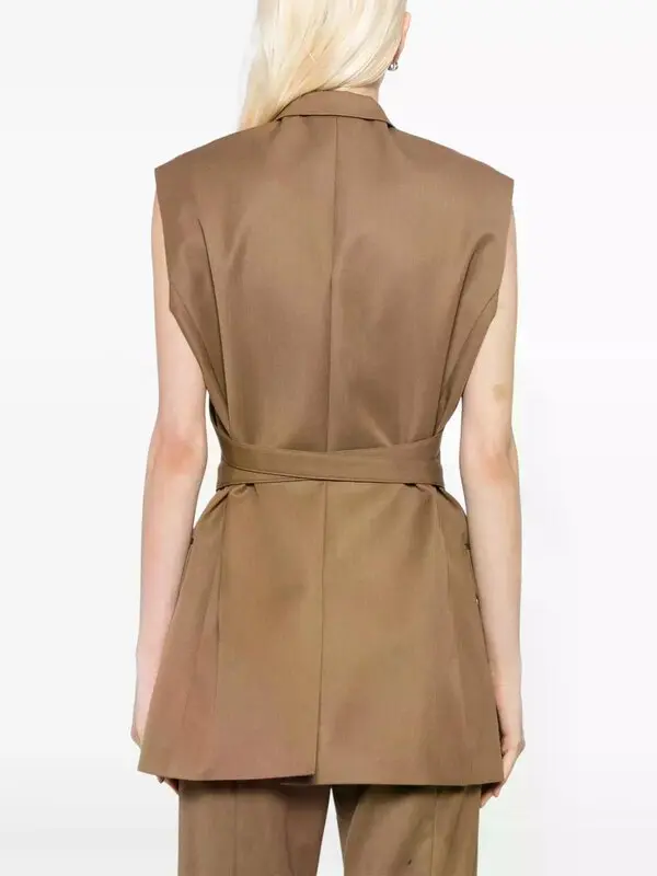 Monse Criss-cross Sleeveless Jacket - Neutrals