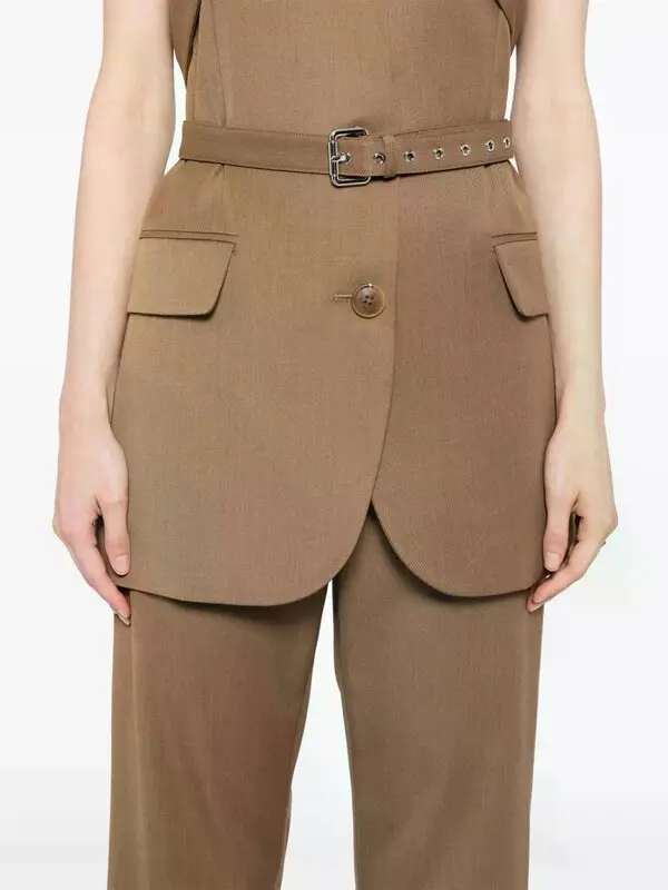 Monse Criss-cross Sleeveless Jacket - Neutrals