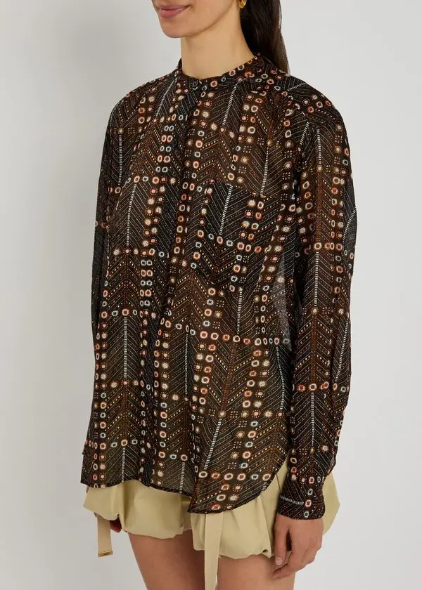 Isabel Marant Mexica Printed Cotton Blouse