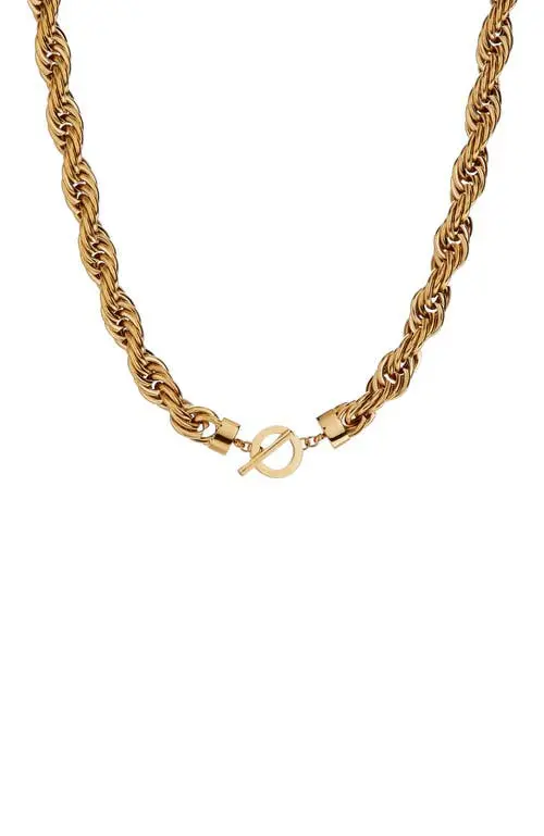ALEX AND ANI Large Rope Chain Toggle Necklace - Gold