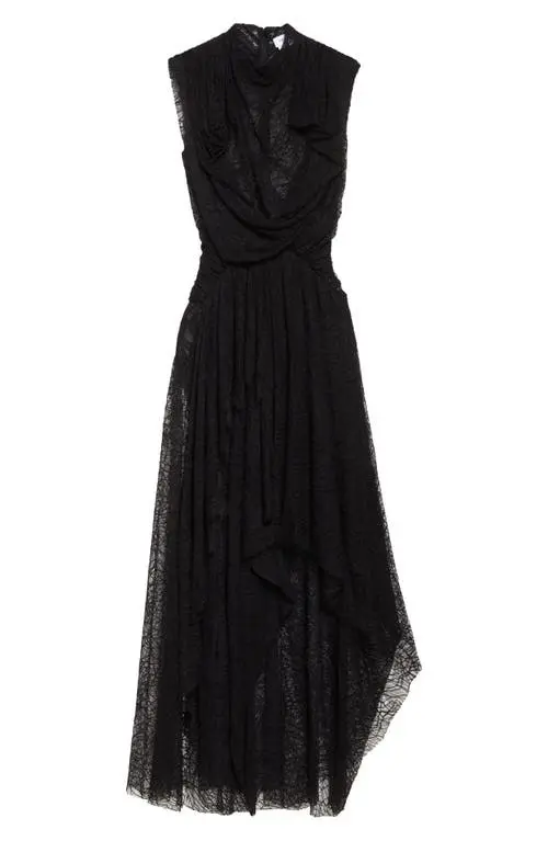 Alexander McQueen Cobweb Lace Gown - Black | Editorialist