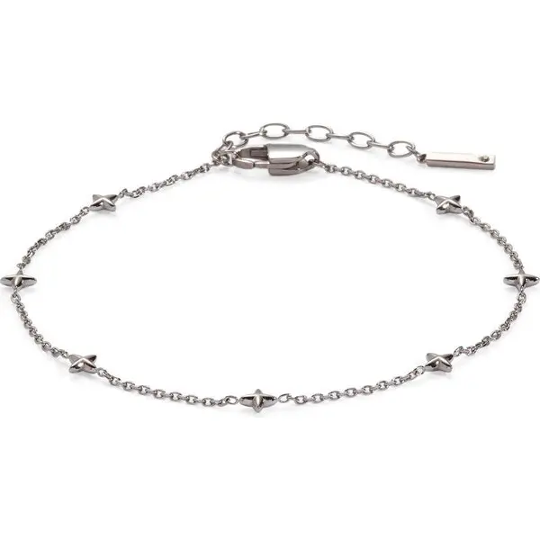 ALEX AND ANI Star Chain Anklet - Silver