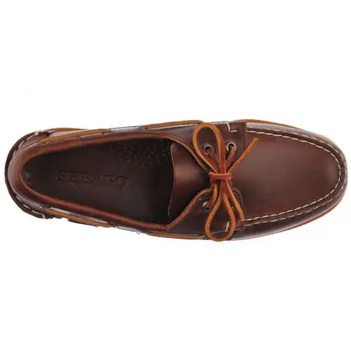 SEBAGO Portland Waxed Leather Boat Shoes - Brown-honey